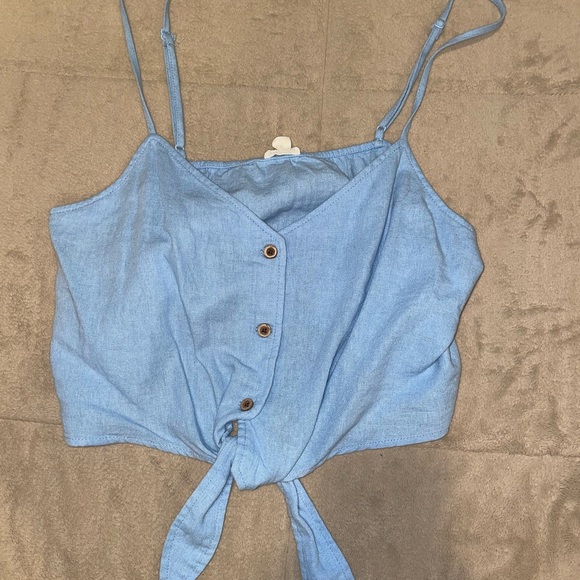 Tops | Buttoned Crop Top | Poshmark